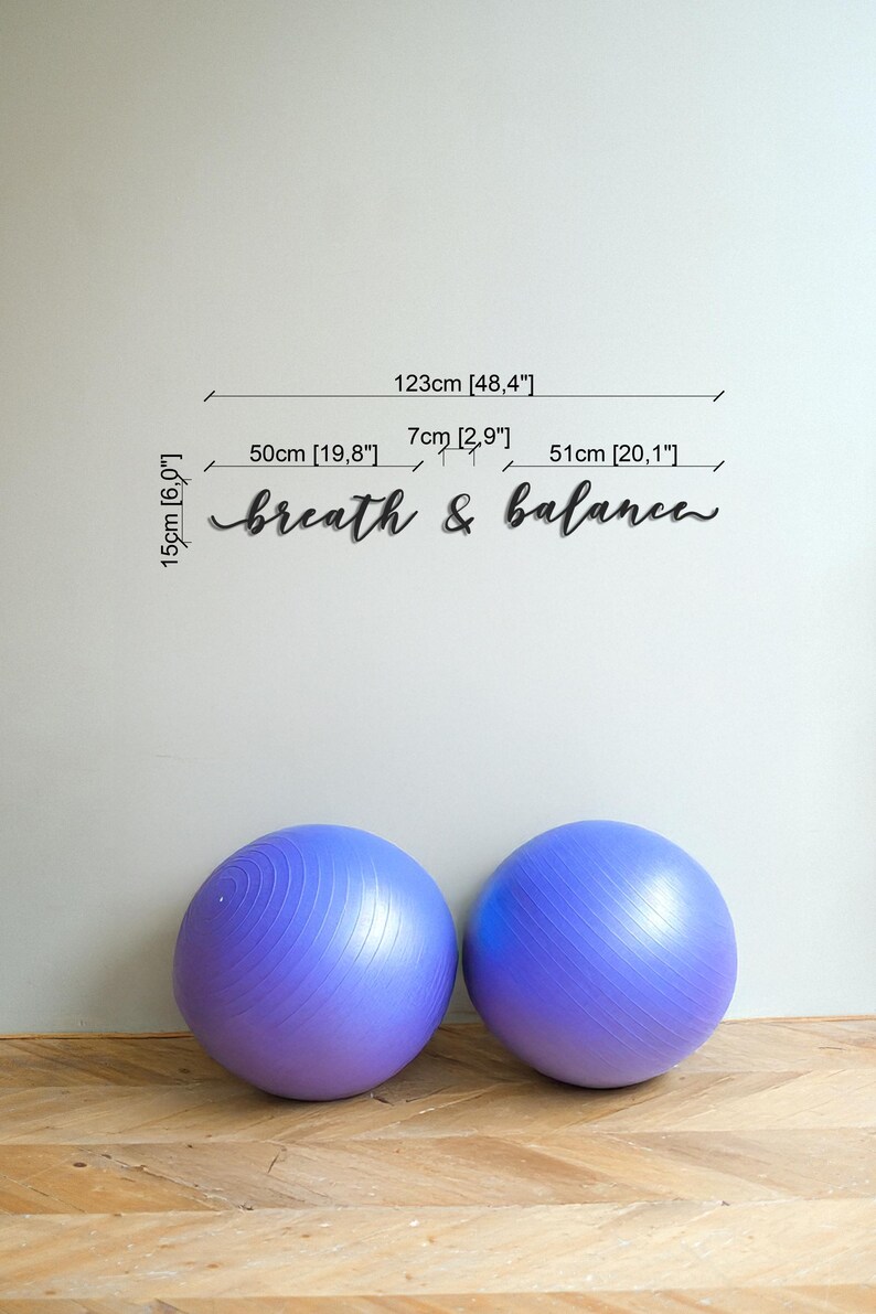 Yoga Studio Metal Sign, Breath and Balance, Pilates Studio Decor - Etsy