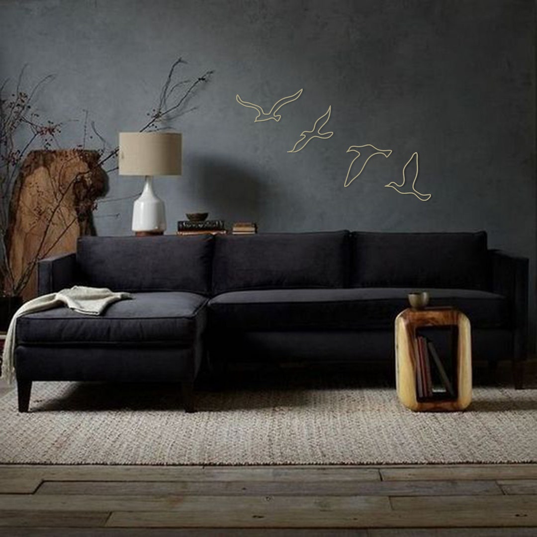 Gold Birds Wall Decor, Birds Metal Wall Art, Gold Wall Decor, Living ...