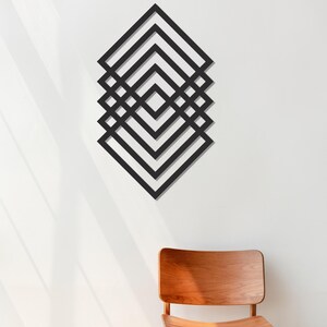 Geometric Metal Wall Art: Large Triangle Minimalist Decor - Etsy
