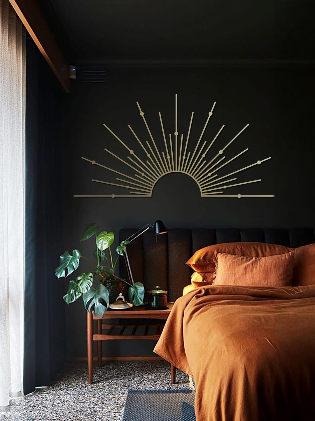 Gold Sun Metal Wall Art: Celestial Sunrise Decor - Etsy