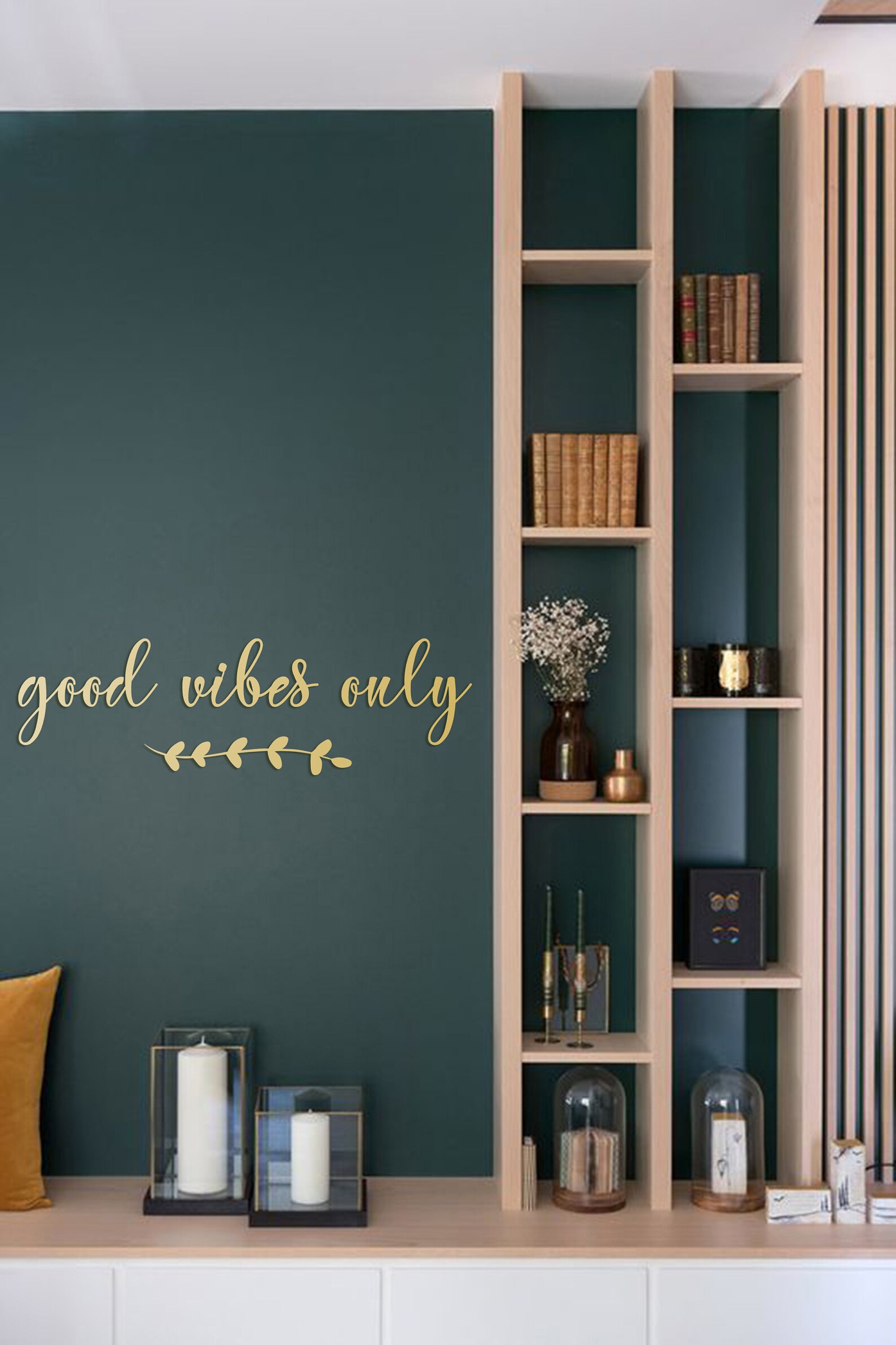 Good Vibes Only Gold Letters Wall Decor Metal Wall Art - Etsy