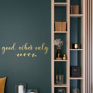Good Vibes Only Gold Letters Wall Decor Metal Wall Art - Etsy