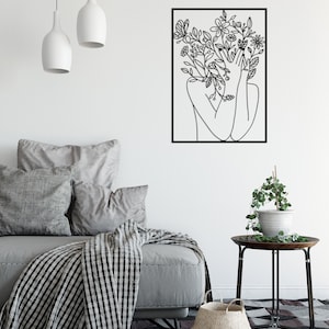 Female Body Wall Decor Set, Large Wall Decor, Metal Wall Art, Minimal ...