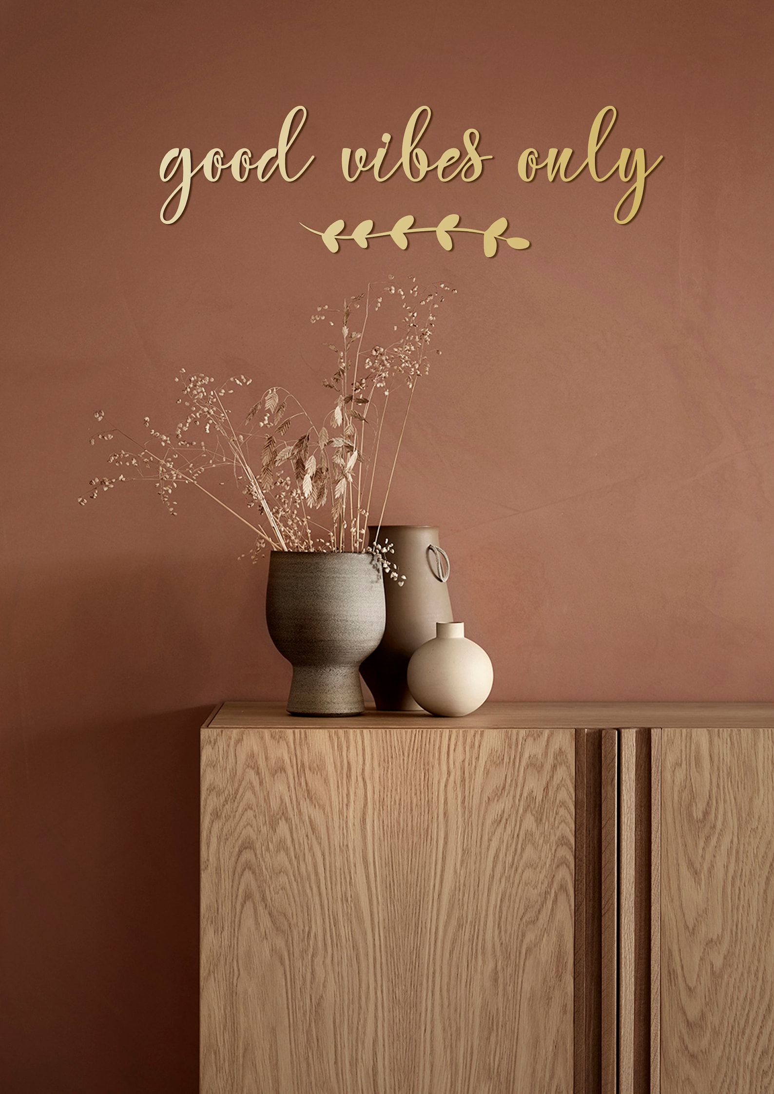 Good Vibes Only Gold Letters Wall Decor Metal Wall Art - Etsy