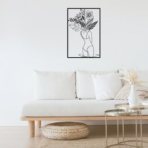 Female Body Wall Decor Set, Large Wall Decor, Metal Wall Art, Minimal ...