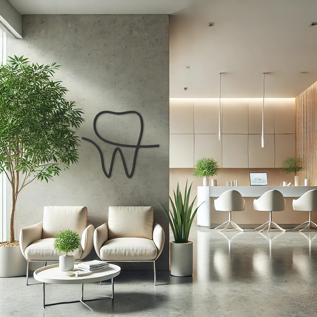 Tooth Metal Art, Dentist Metal Wall Art, Gold Dental Office Wall Decor ...