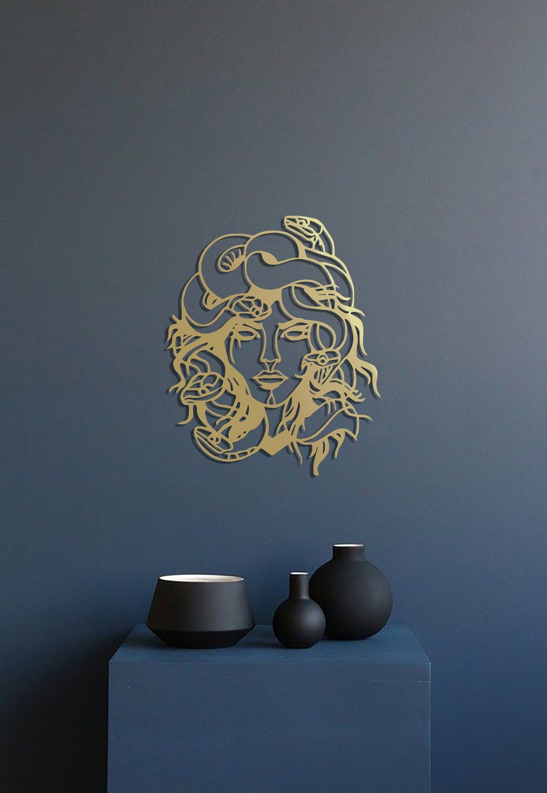 Medusa Metal Wall Decor, Gold Medusa, Gold Wall Decor, Greek Symbols ...