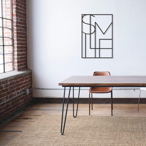 Smile Metal Sign, Dentist Office Decor, Minimal Wall Art, Modern ...