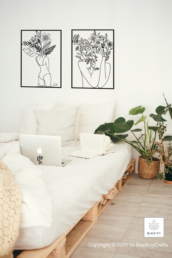Female Body Wall Decor Set Large Wall Decor Metal Wall Art - Etsy