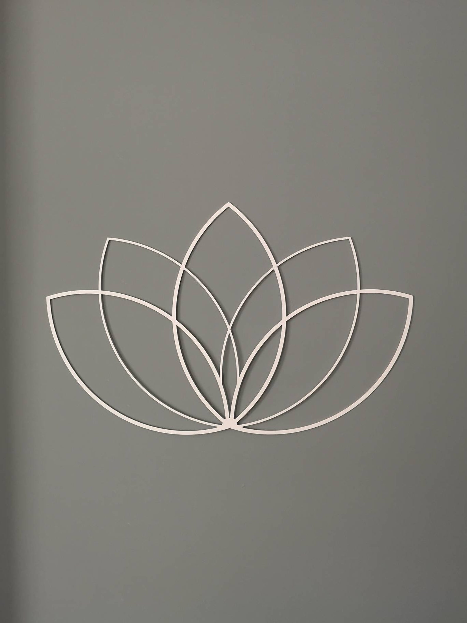 White Lotus Wall Art Lotus Wall Decor Minimal White Decor | Etsy