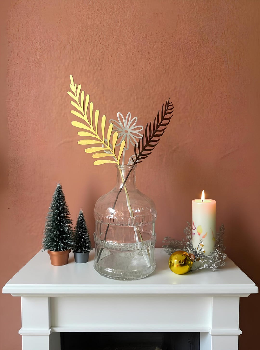 Metal Flower Stems Set – Christmas Table Decor Gift - Etsy