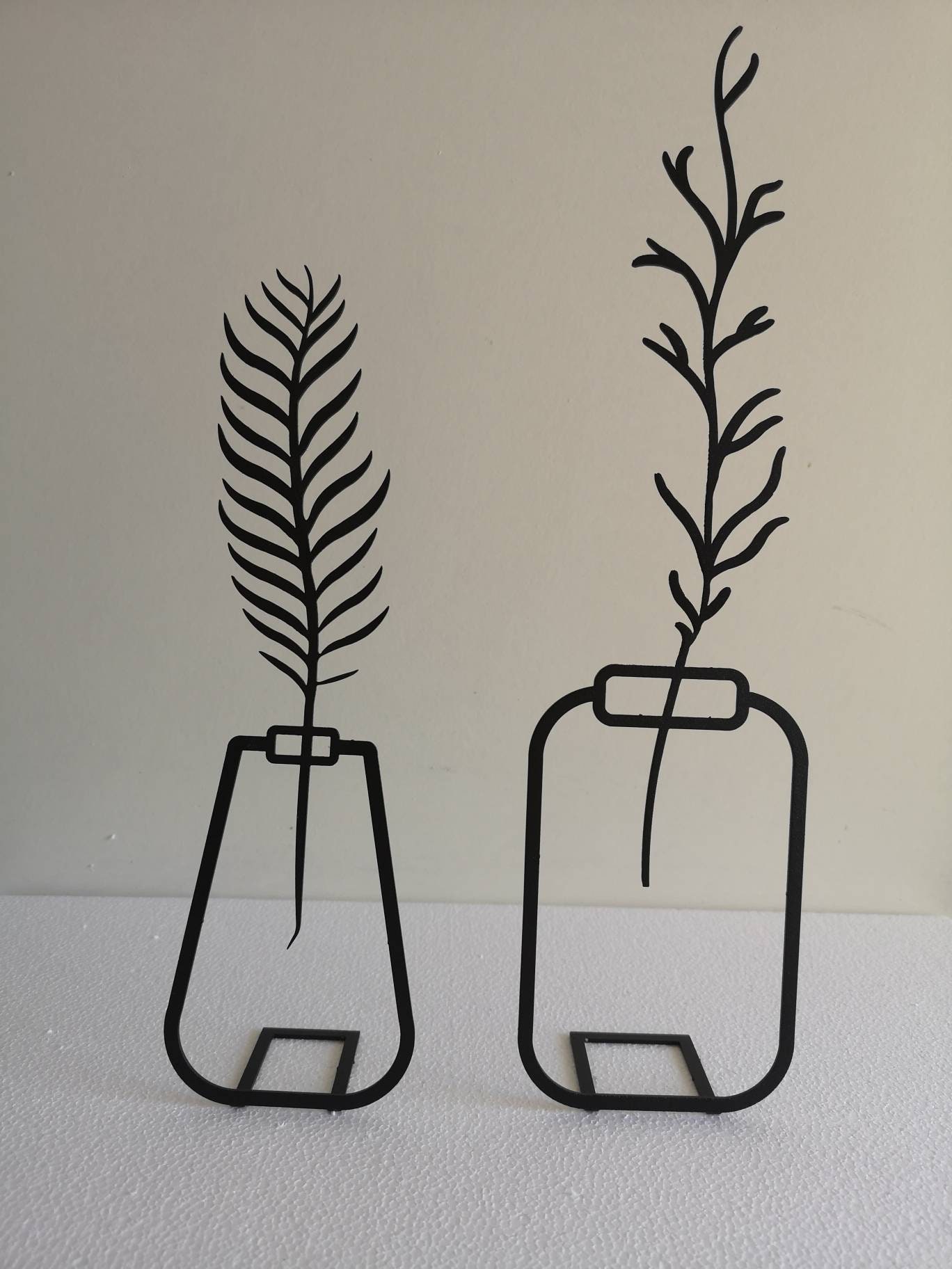 Modern Vase Modern Metal Vase Minimal Shelf Decor Metal Art | Etsy