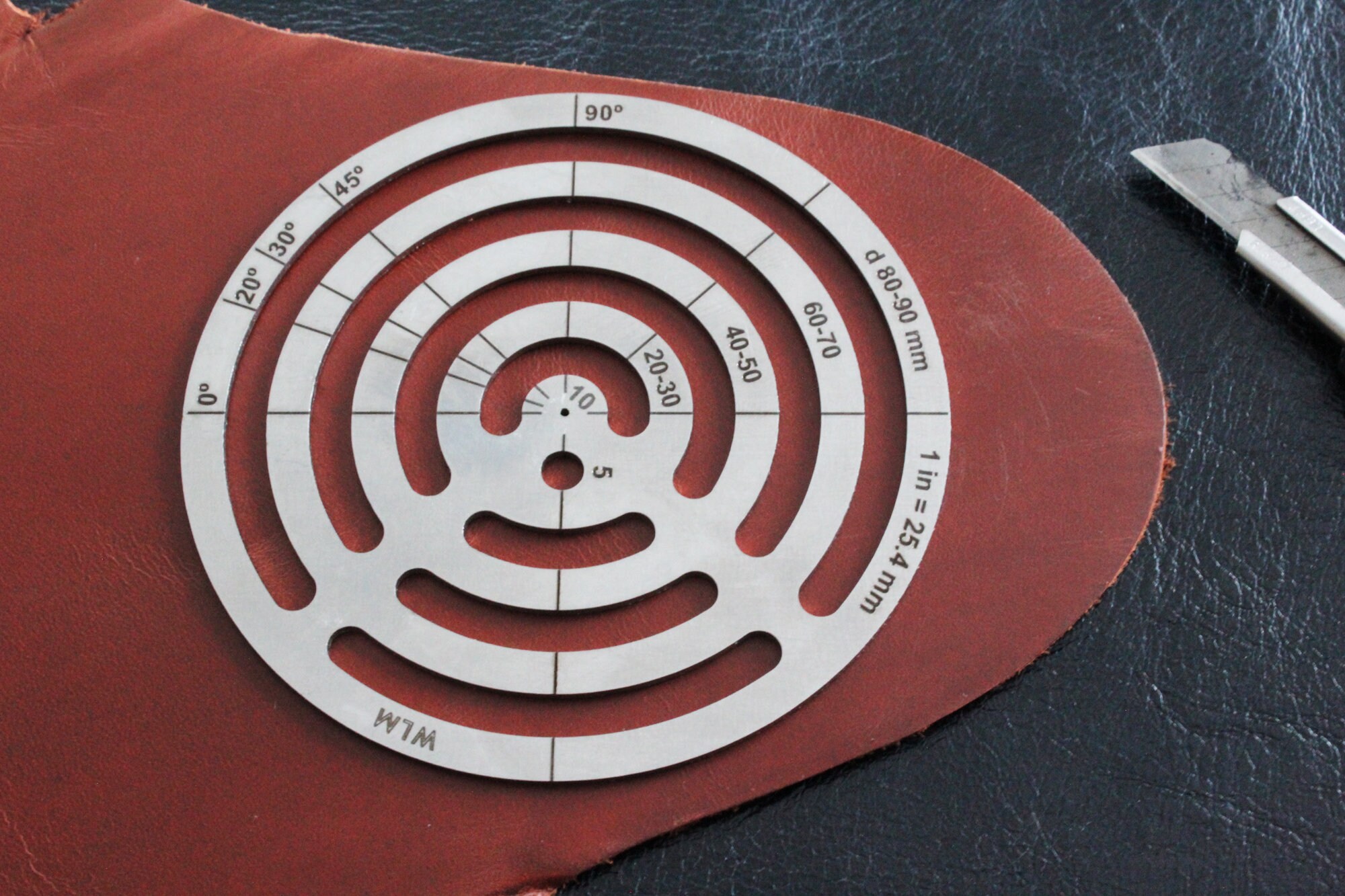 Leather Craft Ruler Steel Circle Rulers Round Leather - Etsy UK