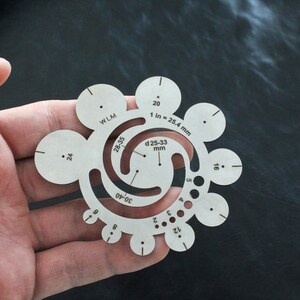 Steel Circle Template for Cutting Leather Corners Ruler, Leather Craft ...