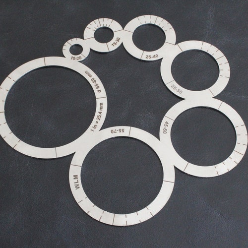 Leather Craft Ruler Steel Circle Rulers Round Leather | Etsy