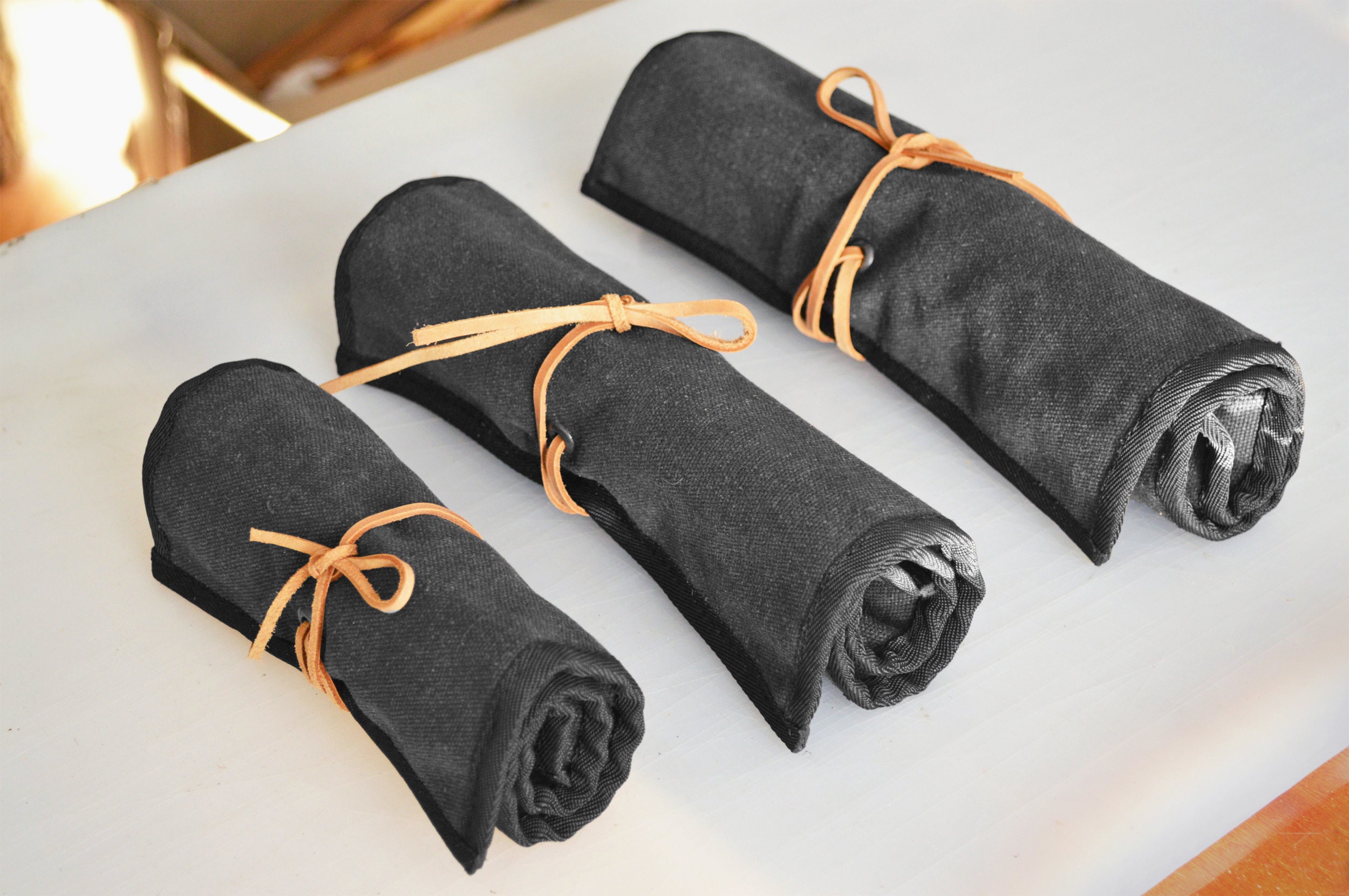 Canvas Tool Roll With Zipper Pouch Chisel Roll for | Etsy Canada