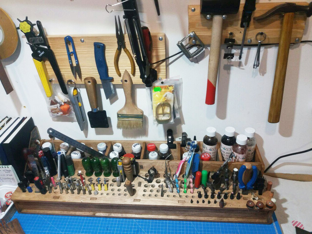 Wood Tool Organizer for Leather Craft Tools Desk Organizer - Etsy Canada