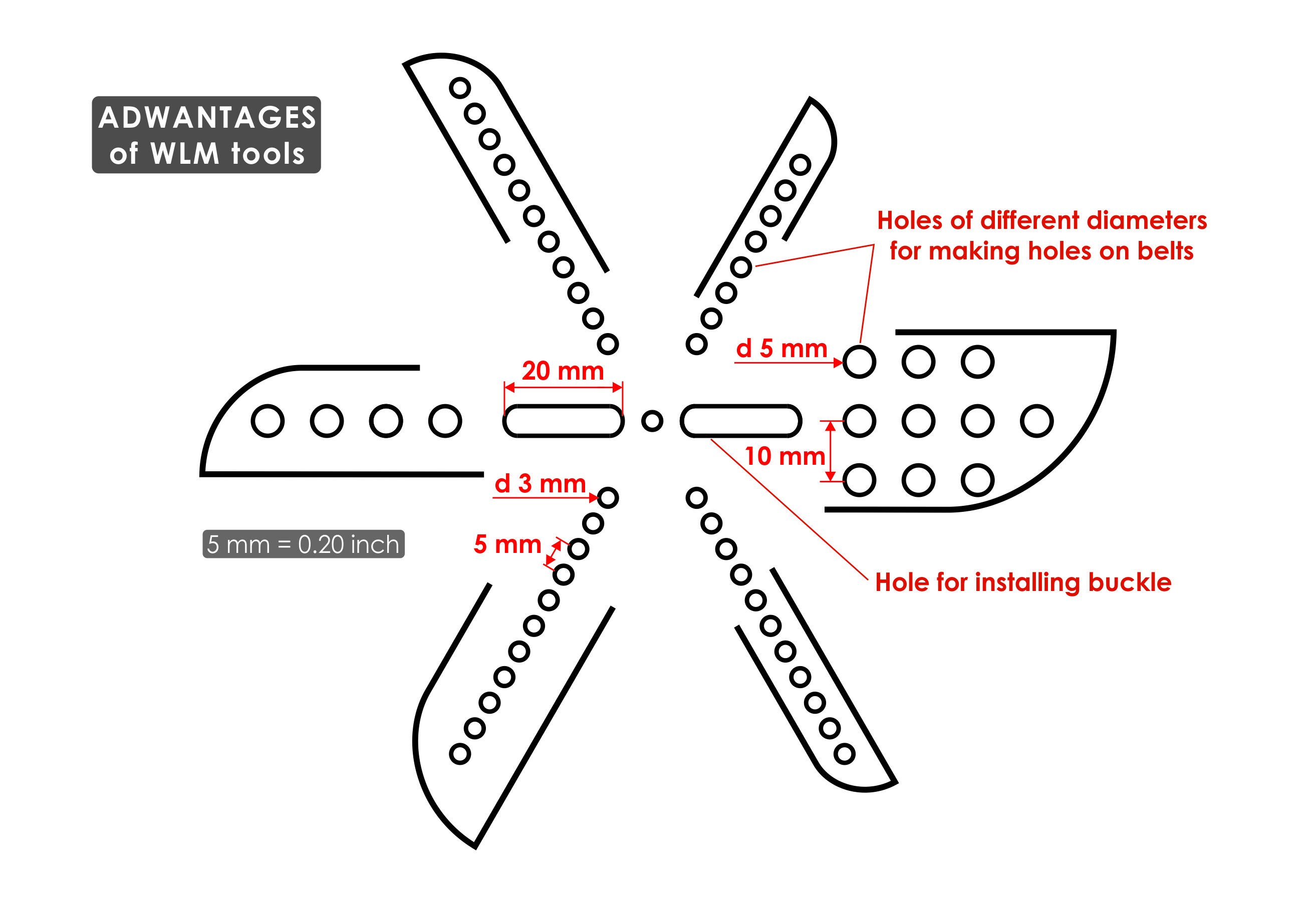 Leather Belt Strap Stencil Leather Craft Belt Ruler Belt | Etsy