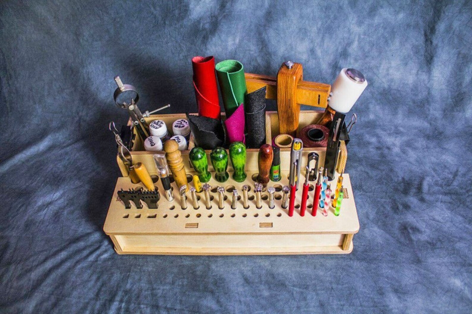 Wood Tool Organizer for Leather Craft Tools Desk Organizer - Etsy Canada