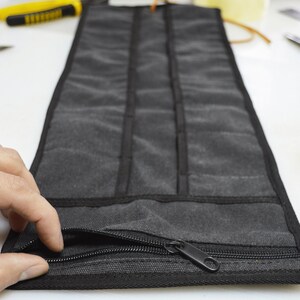 Canvas Tool Roll With Zipper Pouch Chisel Roll for - Etsy Canada