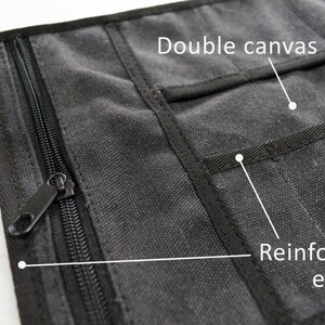 Canvas Tool Roll With Zipper Pouch Chisel Roll for - Etsy Canada