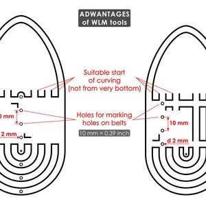 2 Pcs Leather Belt Strap Templates Stencil for Belt Crafting - Etsy