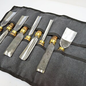 Canvas Tool Roll With Zipper Pouch Chisel Roll for - Etsy Canada