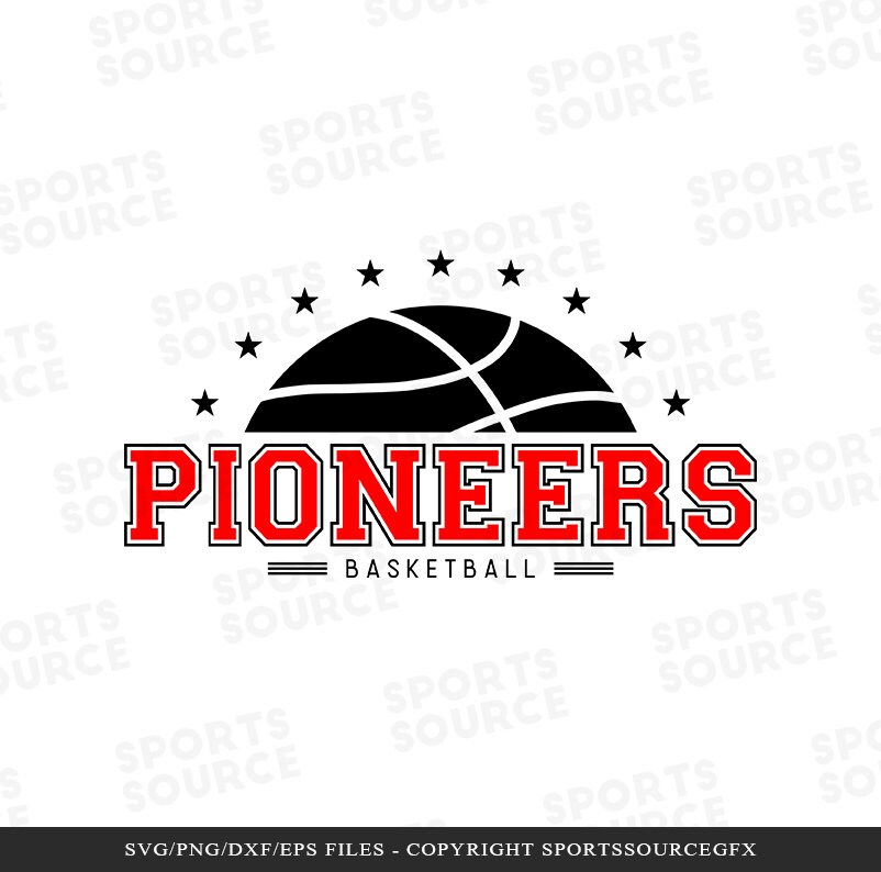 Pioneers SVG, Basketball SVG, Pioneers Basketball Graphic, Sports, Logo ...