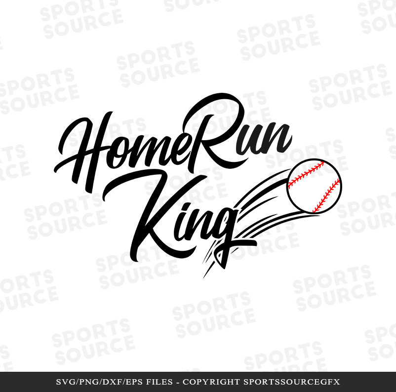 Home Run King SVG, Baseball SVG, Sports, Digital Files, PNG Clipart ...