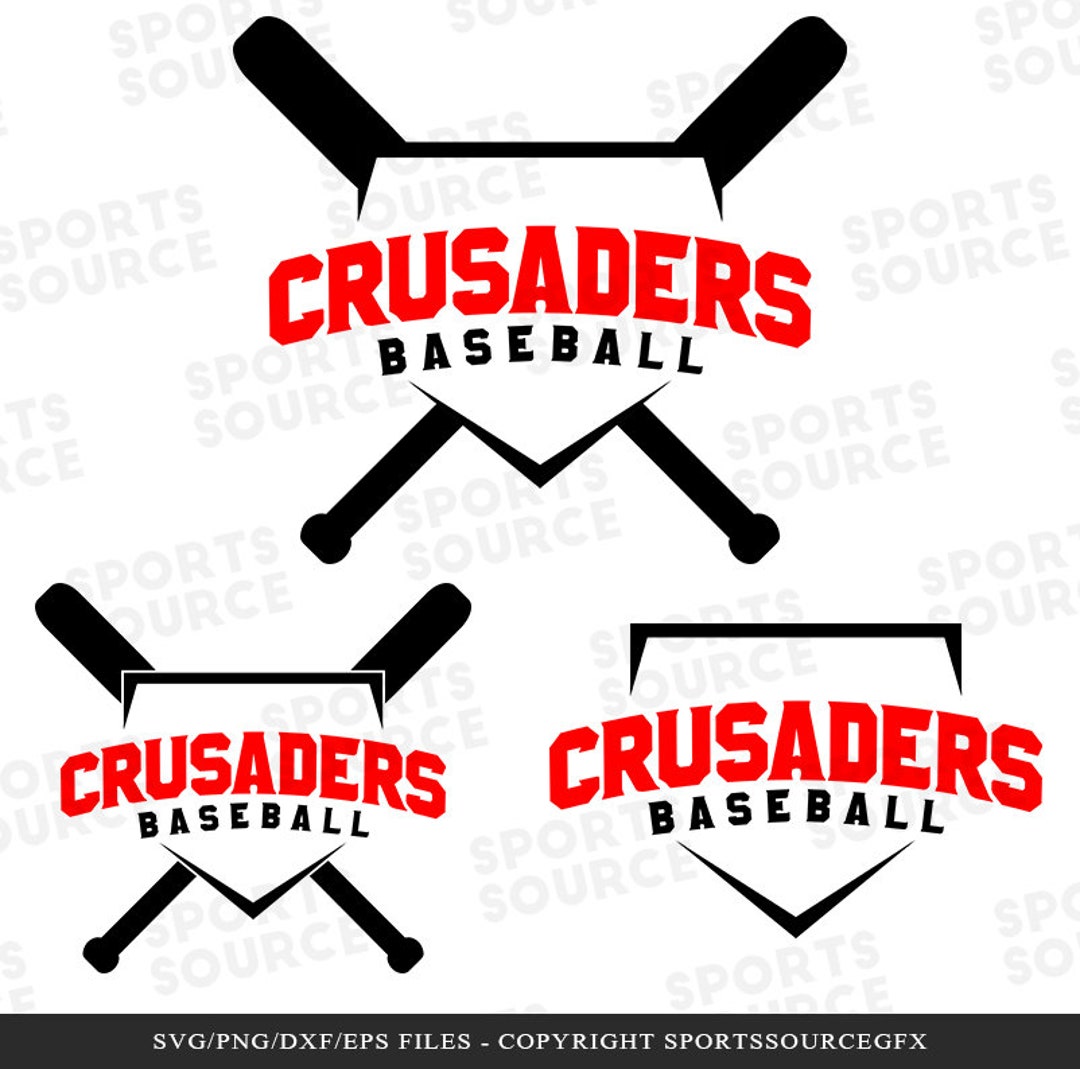 Crusaders Baseball SVG DXF PNG Files, Team Logo, Silhouette Files ...