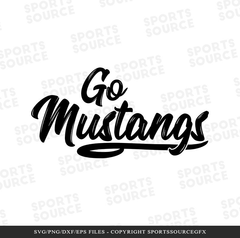 Mustangs SVG Go Mustangs Baseball Basketball Football - Etsy
