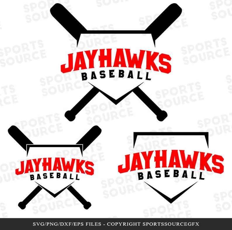 Jayhawks Baseball SVG DXF PNG Files Team Logo Silhouette - Etsy