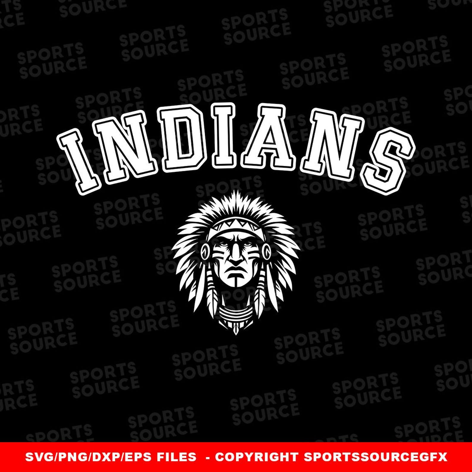 Indians Logo SVG, Sports Team Template for Football, Baseball ...