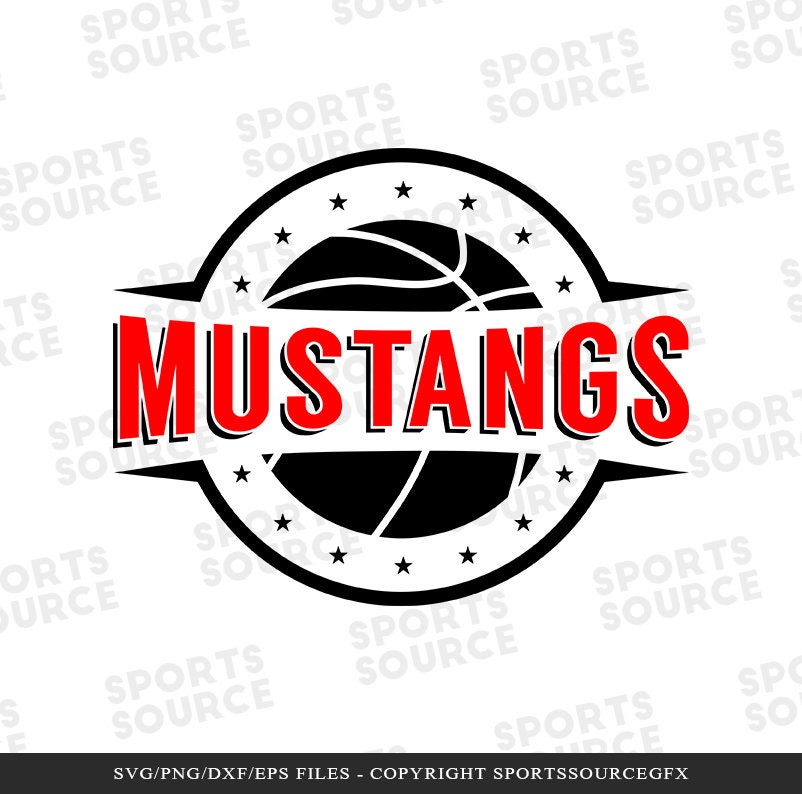Mustangs SVG Basketball SVG Mustangs Basketball Graphic - Etsy