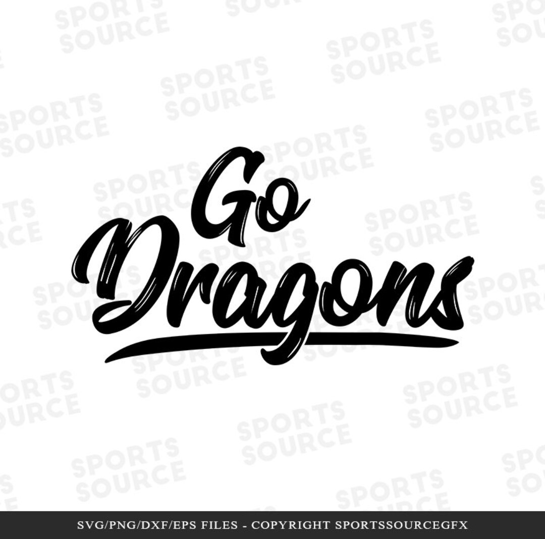 Dragons SVG, Go Dragons, Baseball, Basketball, Football, Team Logo ...