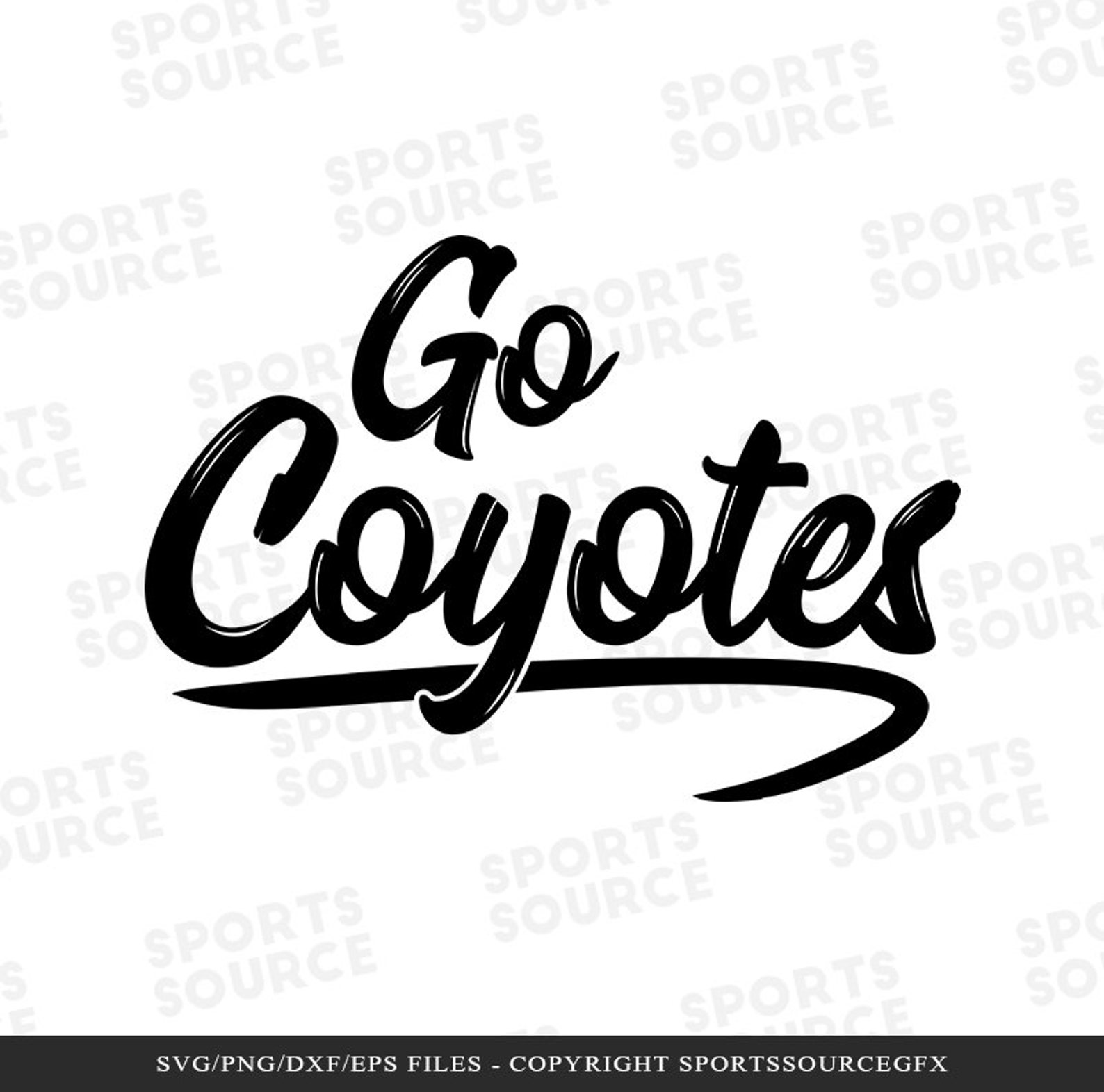Coyotes SVG Go Coyotes Baseball Basketball Football Team - Etsy