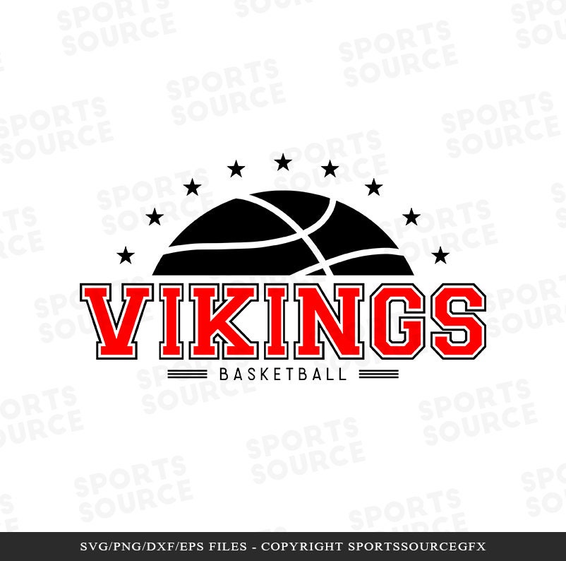Vikings SVG, Basketball SVG, Vikings Basketball Graphic, Sports, Logo ...