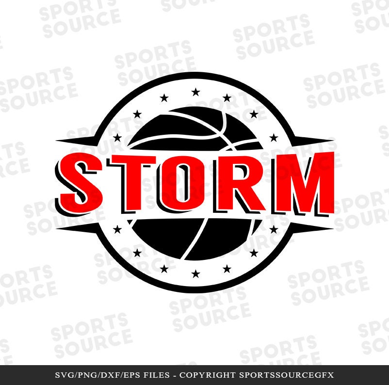 Storm SVG Basketball SVG Storm Basketball Graphic Sports - Etsy