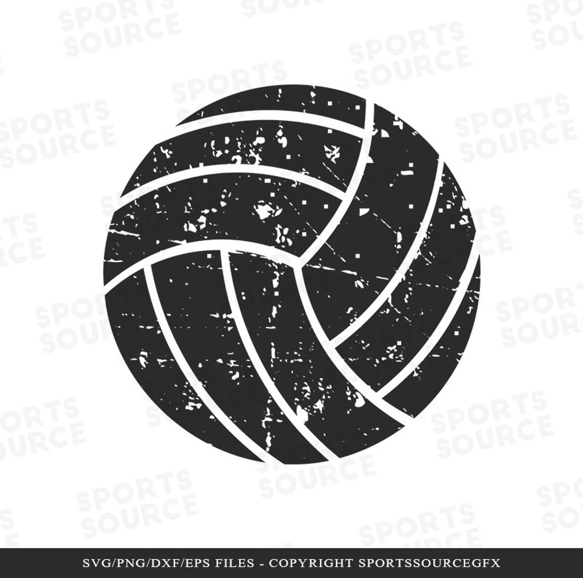 Distressed Volleyball SVG, Volleyball SVG, Sports Graphic, Silhouette ...