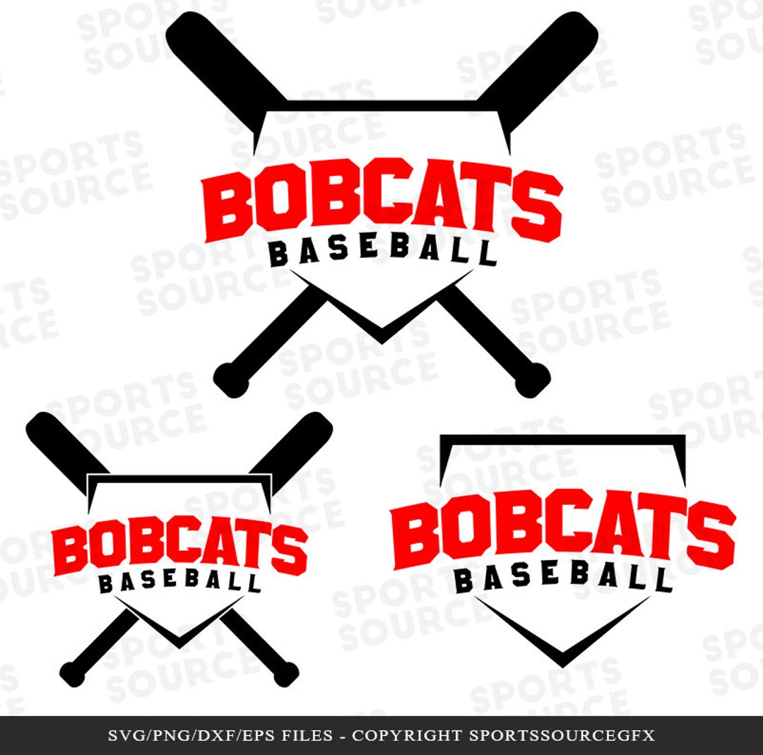 Bobcats Baseball SVG DXF PNG Files, Team Logo, Silhouette Files, Cricut ...