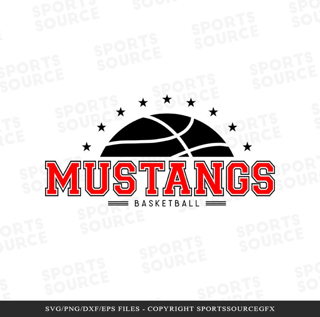 Mustangs SVG, Basketball SVG, Mustangs Basketball Graphic, Sports, Logo ...