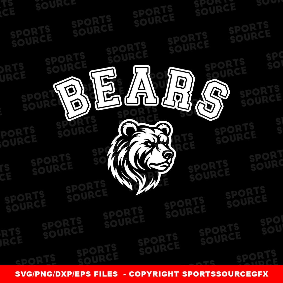 Bears Logo SVG, Sports Team Template for Football, Basketball, Soccer ...