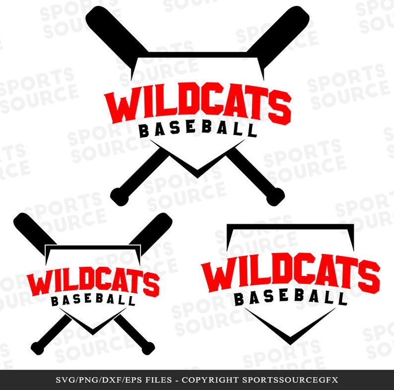 Wildcats Baseball SVG Baseball SVG DXF Team Logo - Etsy