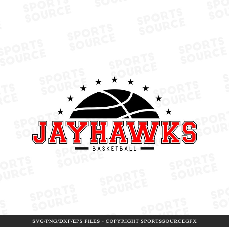 Jayhawks SVG Basketball SVG Jayhawks Basketball Graphic - Etsy