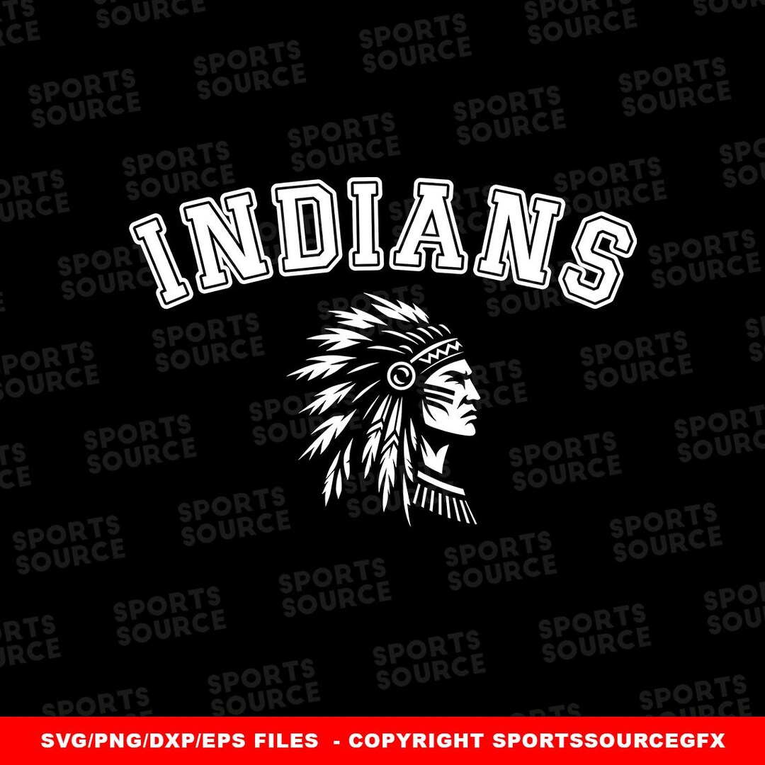 Indians Logo SVG, Sports Team Template for Football, Baseball ...