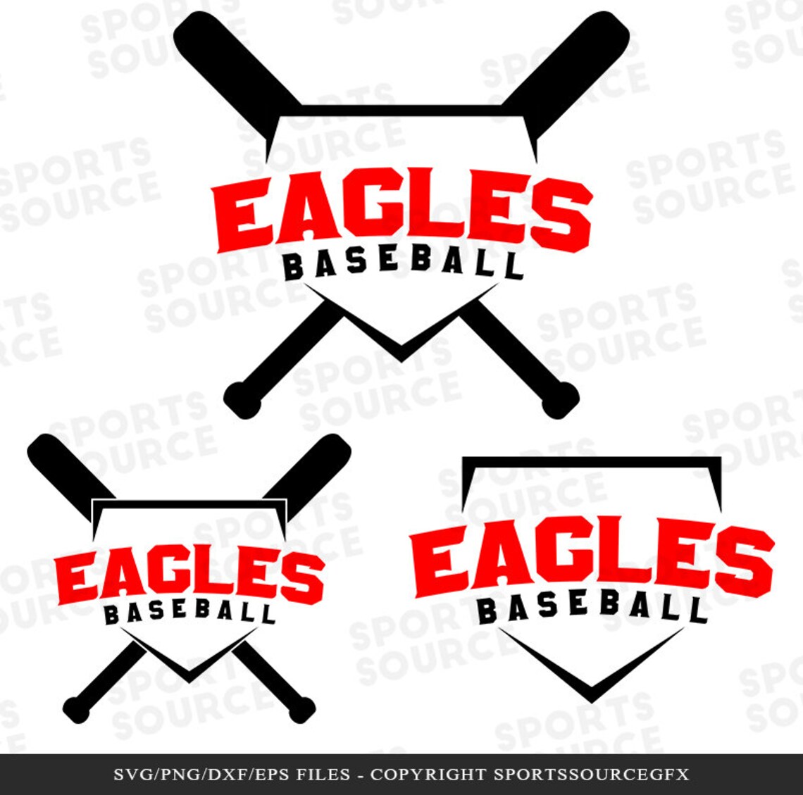 Eagles Baseball SVG DXF PNG Files Team Logo Silhouette - Etsy
