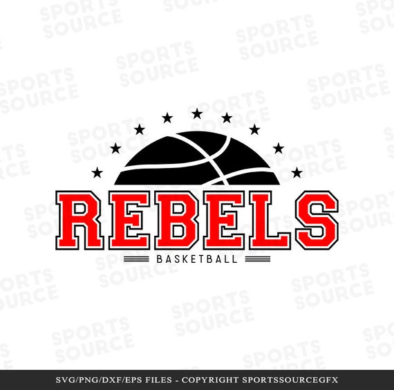 Rebels Basketball Svg Rebel Basketball Etsy