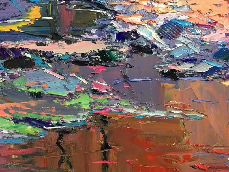 Impression Oil Painting Scenery Oil on Canvas Wall Art - Etsy