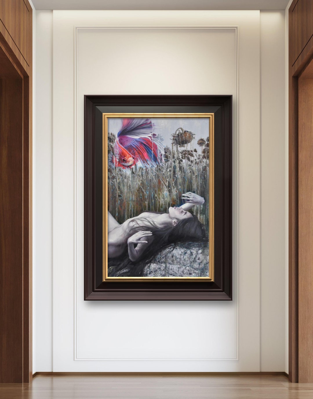 Original Body Art Oil Painting: 