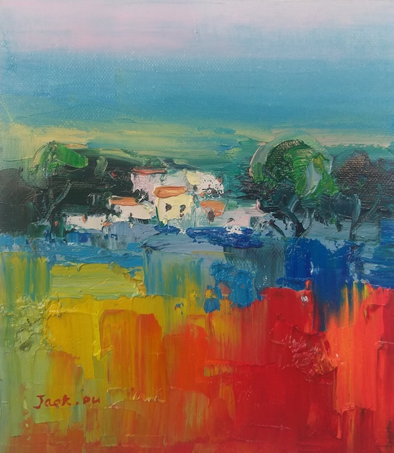 Impression Landscape Oil Painting on Canvas Wall Art - Etsy